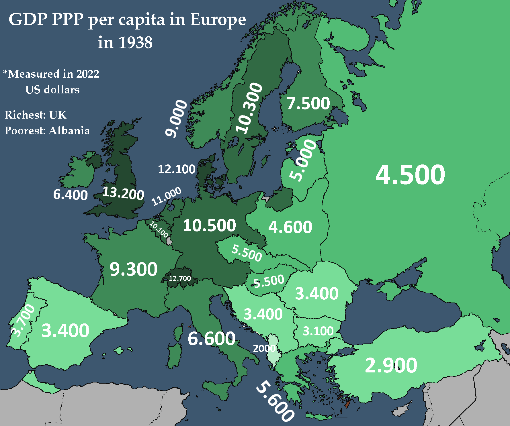 The Economic Map of Europe 1938: Who Got Out of the Historical Rut ...